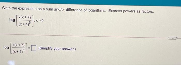 Solved Write the expression as a sum and/or difference of | Chegg.com