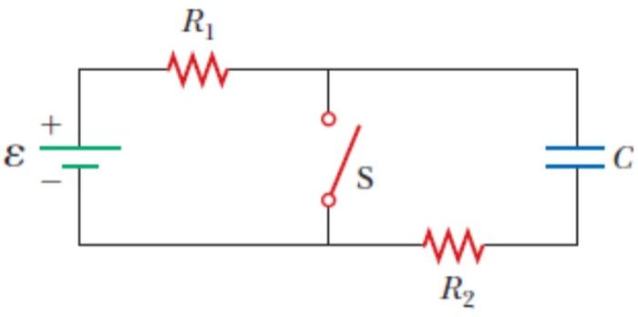 Solved In the circuit of the figure below, the switch S has | Chegg.com