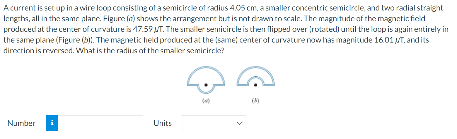 Solved A current is ﻿set up in ﻿a wire loop consisting of ﻿a | Chegg.com