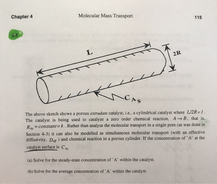 Solved Chapter 4 Molecular Mass Transport 115 4-5 R -CAS The | Chegg.com