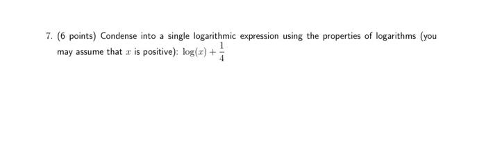 Solved Condense into a single logarithmic expression using | Chegg.com