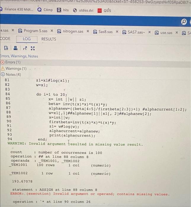 2 proc iml; В reset noprint; use propertybt; 5 read | Chegg.com