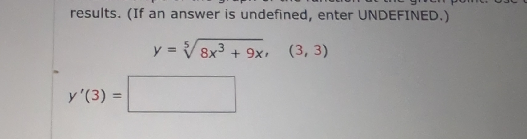 Solved results. (If an answer is undefined, enter | Chegg.com