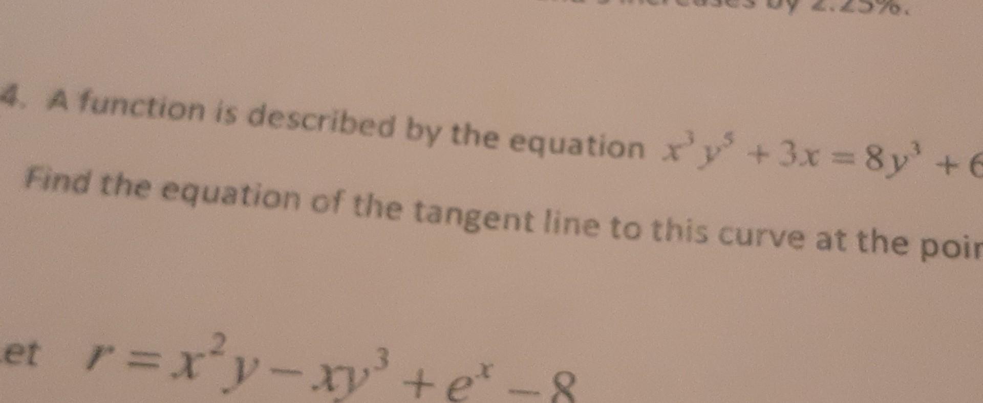 Solved 4. A function is described by the equation | Chegg.com
