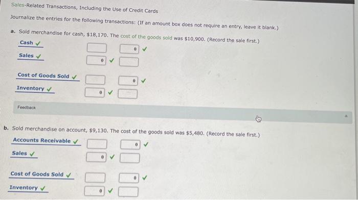 Solved Sales-Related Transactions, including the Use of | Chegg.com
