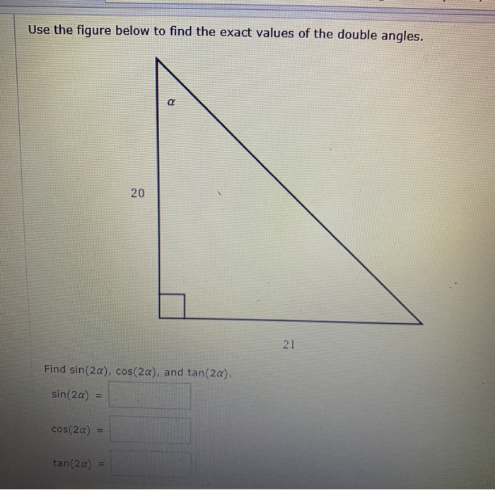 Solved Use the figure below to find the exact values of the | Chegg.com