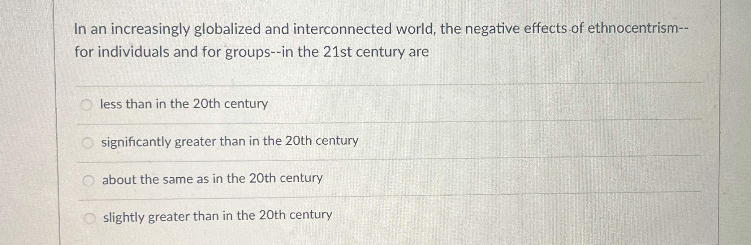 Solved In an increasingly globalized and interconnected | Chegg.com