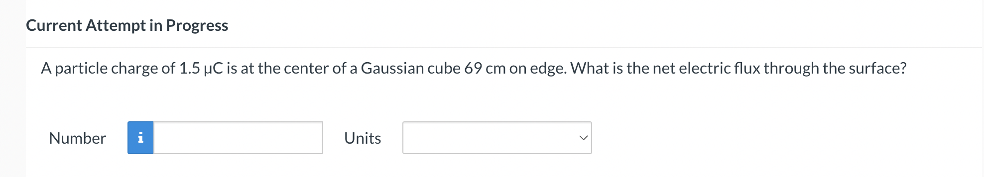 Solved Current Attempt in ProgressA particle charge of 1.5μC | Chegg.com
