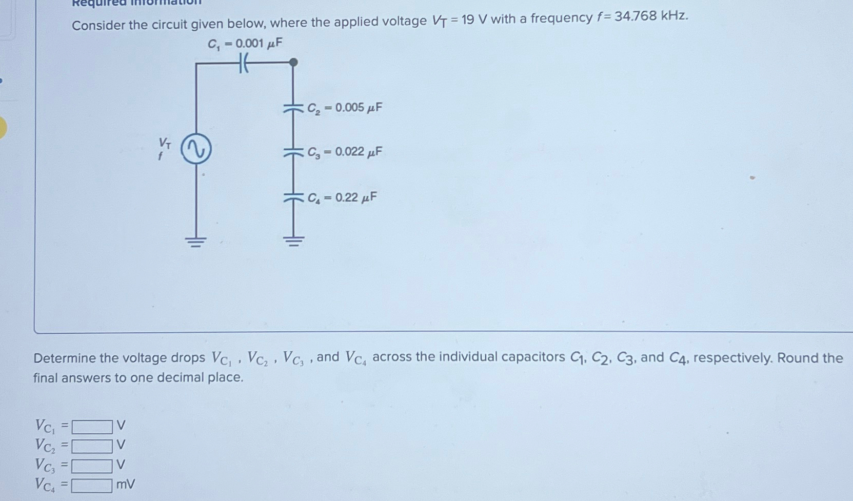 Solved Consider the circuit given below, where the applied | Chegg.com