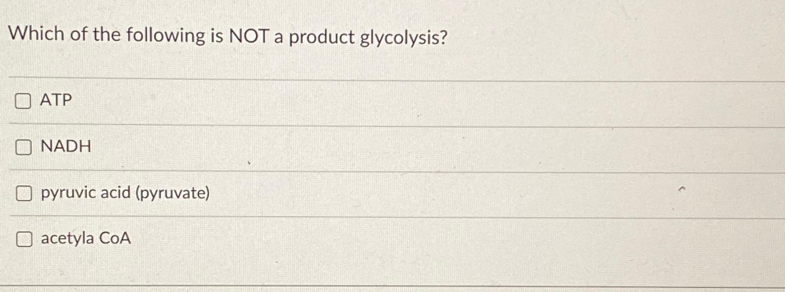 Solved Which of the following is NOT a product | Chegg.com