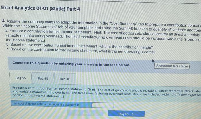 Required information Excel Analytics 01-01 (Static) | Chegg.com