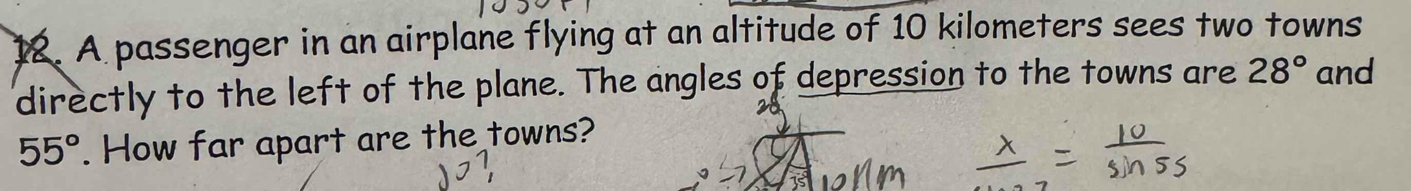 Solved A passenger in an airplane flying at an altitude of | Chegg.com
