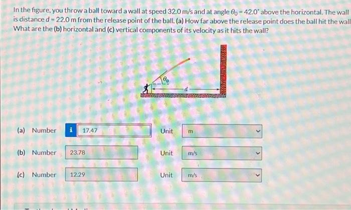 Solved In the figure, you throw a ball toward a wall at | Chegg.com