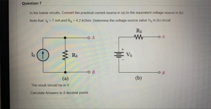 Solved In the below circuits, Convert the practical current | Chegg.com