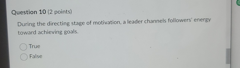 Solved Question 10 (2 ﻿points)During the directing stage of | Chegg.com