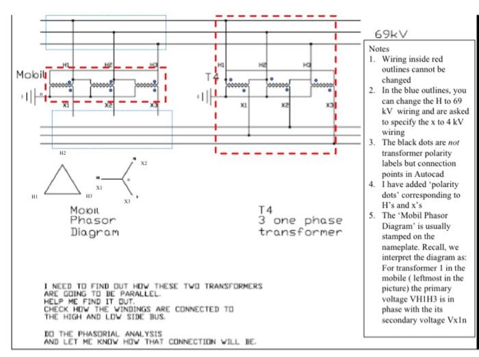 Solved 69kV Notes 1. Wiring inside red outlines cannot be | Chegg.com