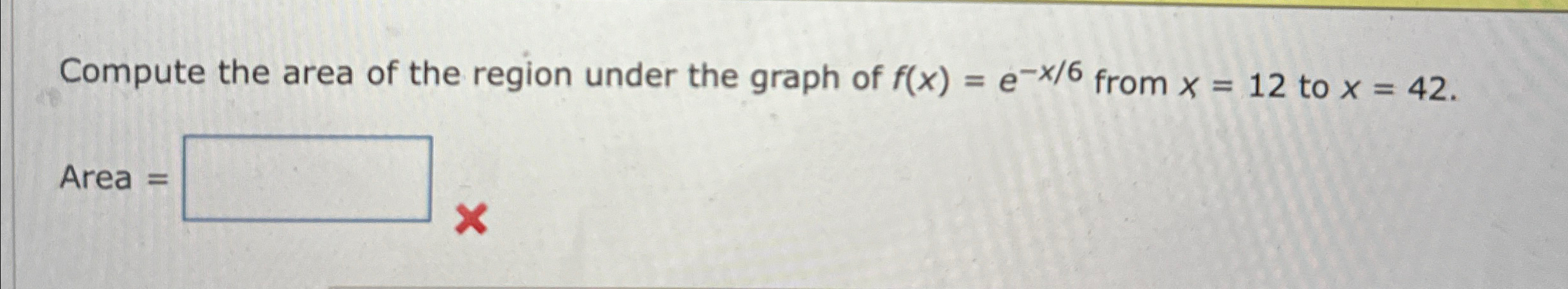 Solved Compute the area of the region under the graph of | Chegg.com