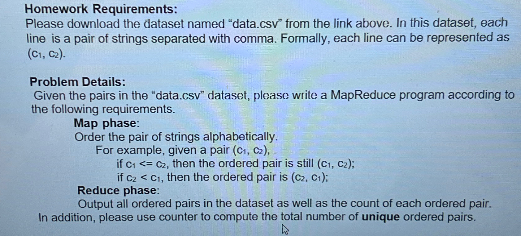 Solved Homework Requirements:Please download the dataset | Chegg.com