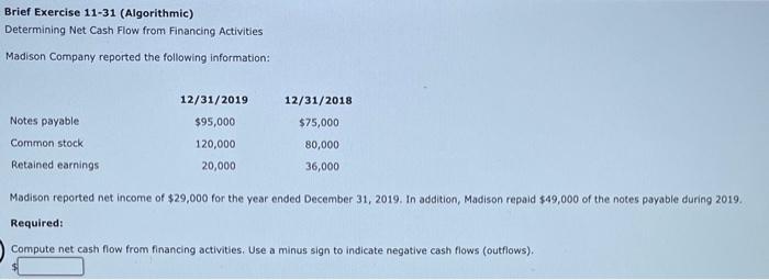 Solved Brief Exercise 11-31 (Algorithmic) Determining Net | Chegg.com
