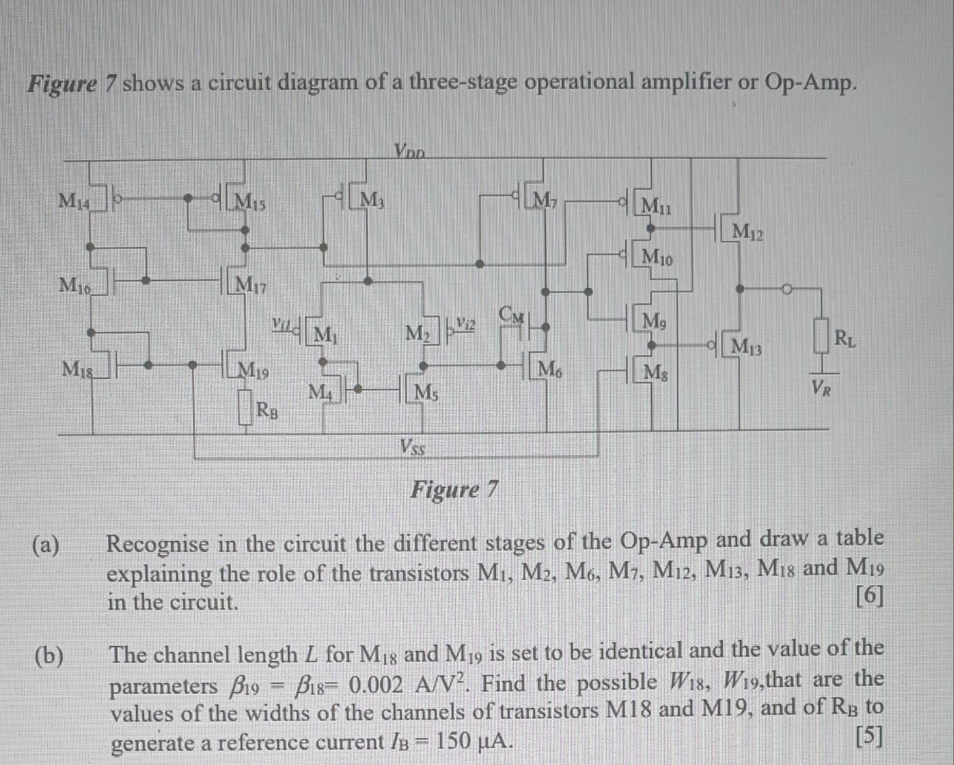 Figure 7 shows a circuit diagram of a three-stage | Chegg.com