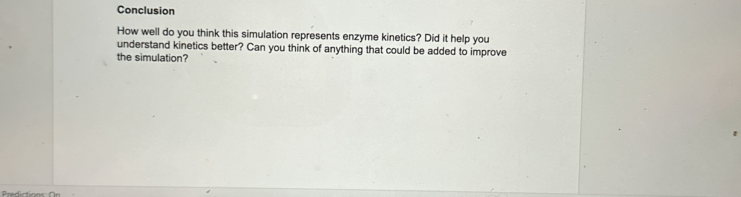 Solved ConclusionHow well do you think this simulation | Chegg.com