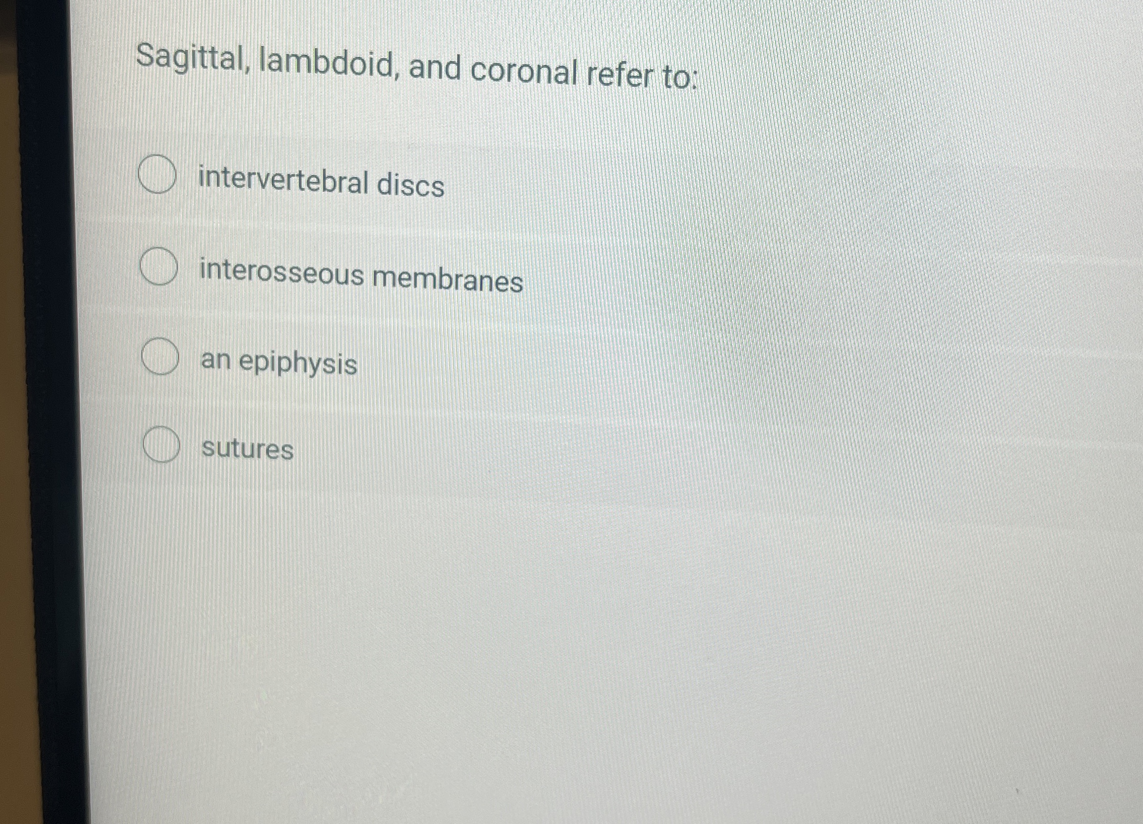 Solved Sagittal, lambdoid, and coronal refer | Chegg.com