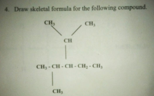 Solved Draw skeletal formula for the following compound. | Chegg.com