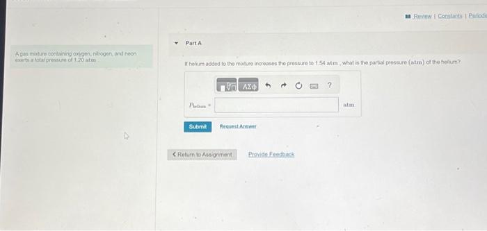 Solved A gas mixture containing oxygen, nitrogen, and neon | Chegg.com