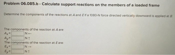 Solved Problem 06.085 - Calculate support reactions on the | Chegg.com