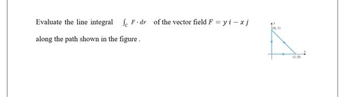 Solved Evaluate the line integral de F.dr of the vector | Chegg.com