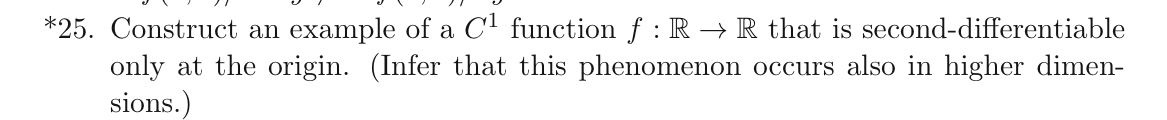 Solved ?225. ﻿Construct an example of a C1 ﻿function f:R→R | Chegg.com