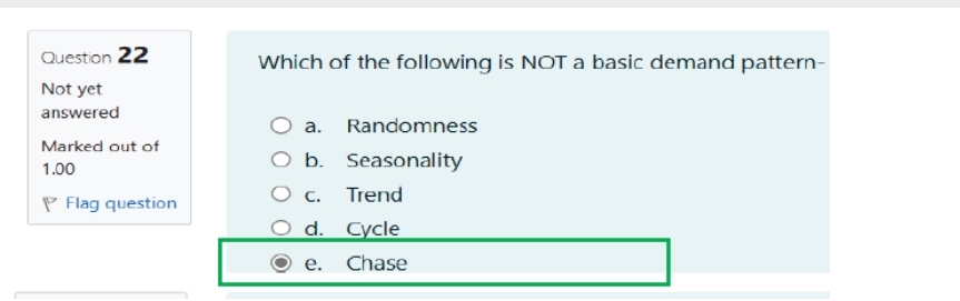Solved Question 22Not yet answeredMarked out of 1.00Flag | Chegg.com