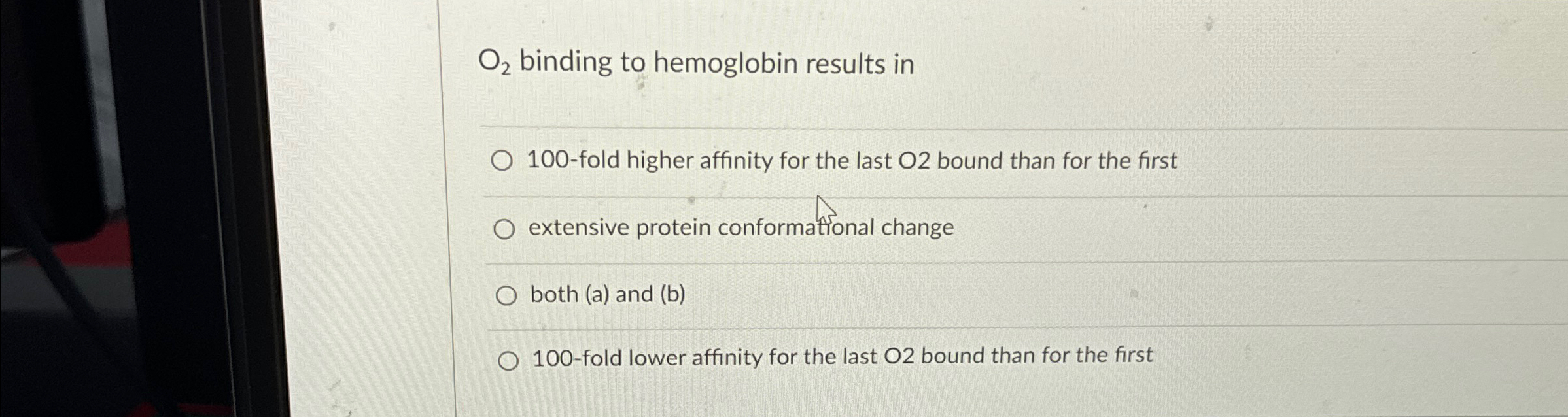 Solved 2 ﻿binding to hemoglobin results in100-fold higher | Chegg.com