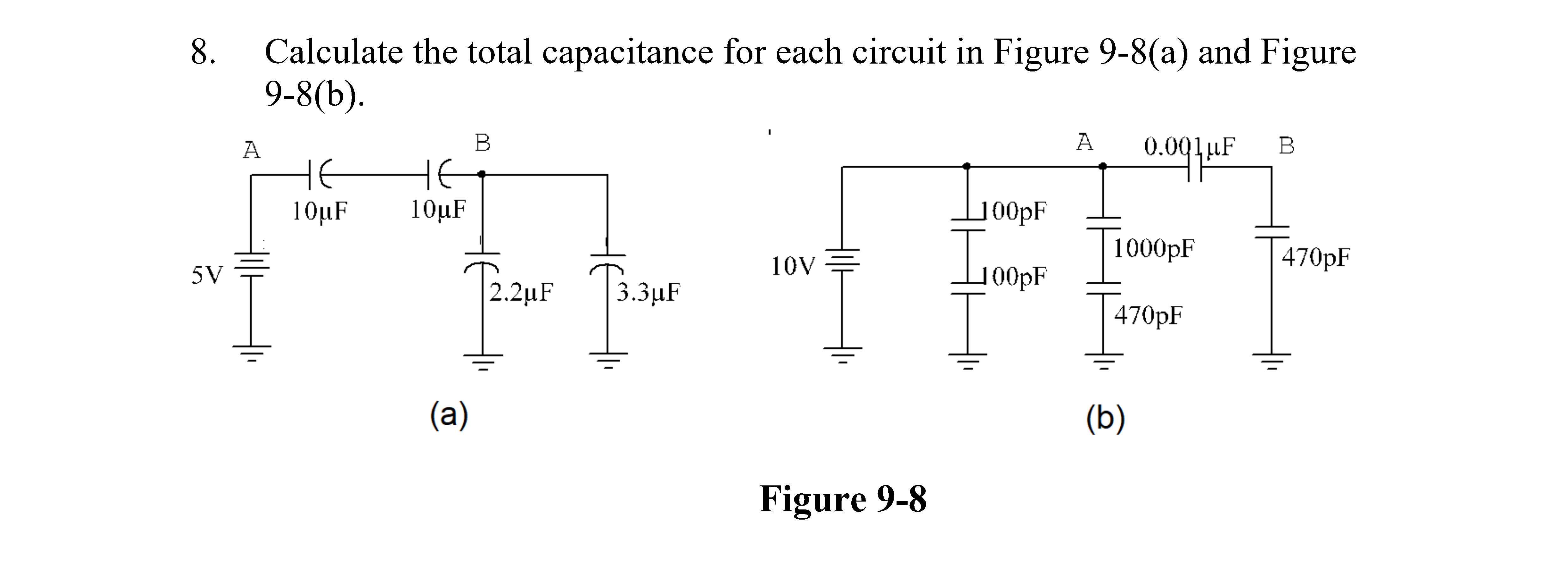 Solved Calculate the total capacitance for each circuit in | Chegg.com