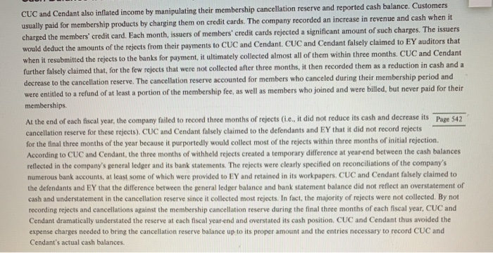 = Major Case 4 Cendant Corporation' The Merger of HFS | Chegg.com