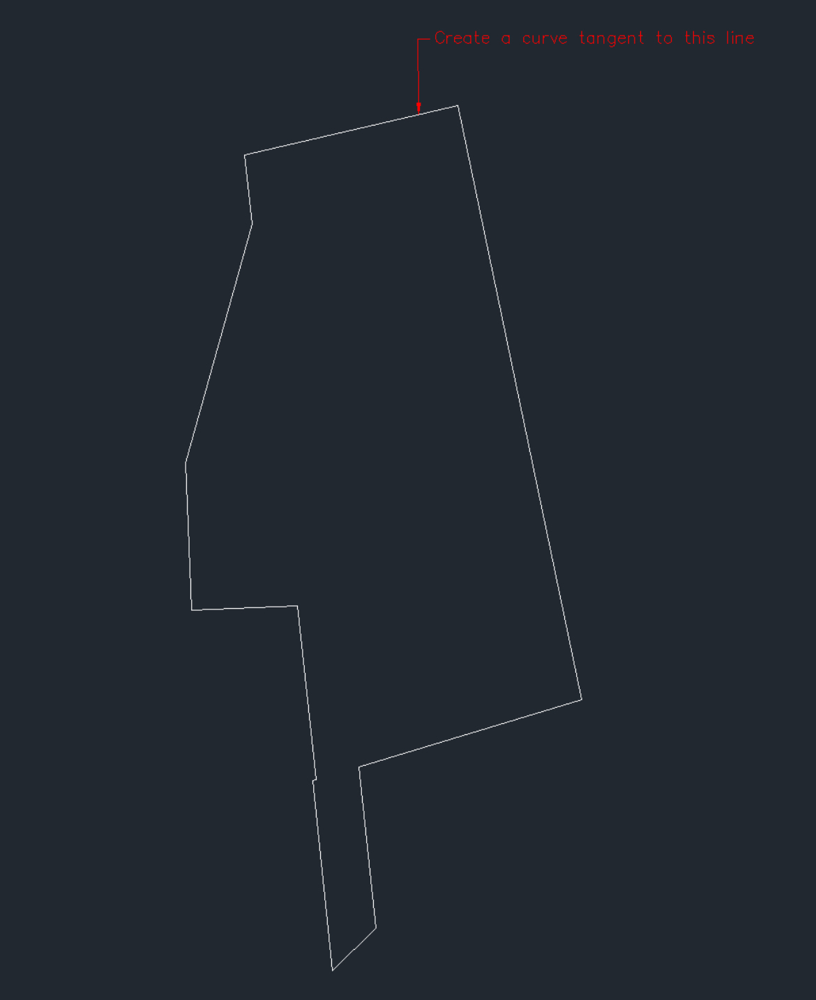 Solved Create a curve tangent to the east end Of the top | Chegg.com