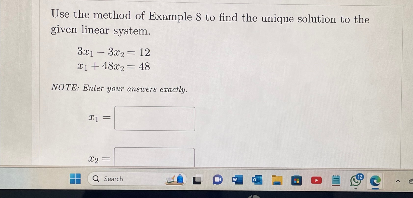 Solved Use the method of Example 8 ﻿to find the unique | Chegg.com