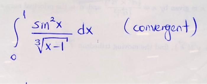 Can you explain why this function is convergent?Ś | Chegg.com