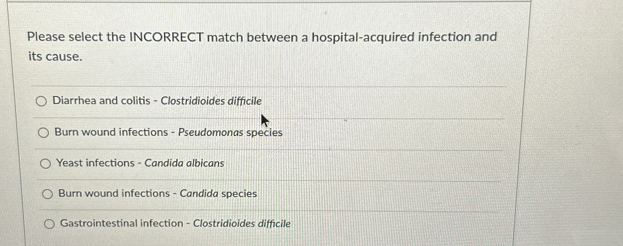 Solved Please select the INCORRECT match between a | Chegg.com