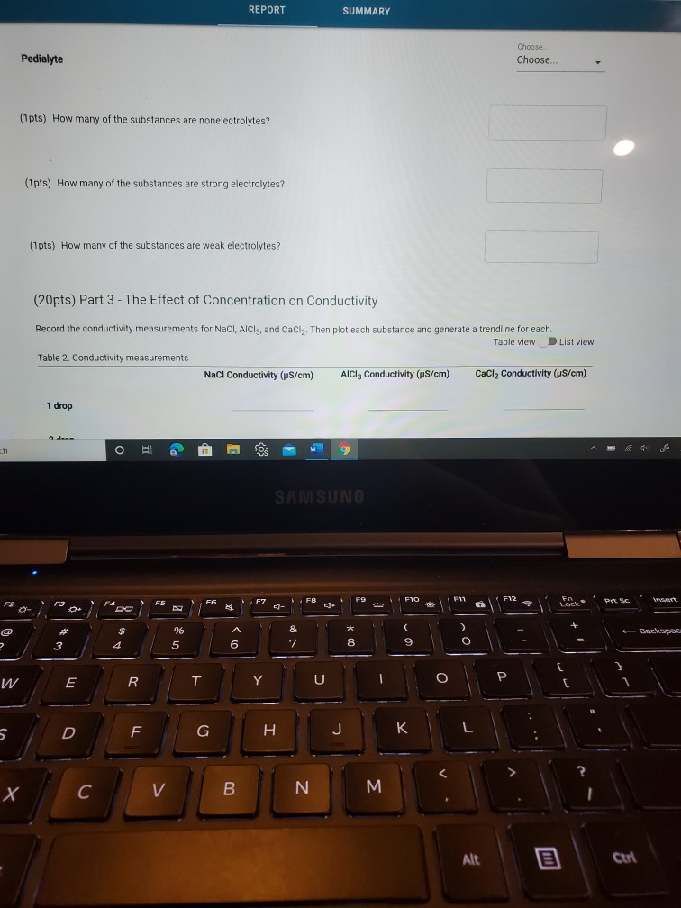 Data And Report Submission - Solutions (7pts) Part I | Chegg.com