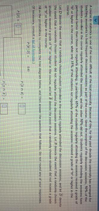 Solved A course in statistics is one of the most difficult | Chegg.com