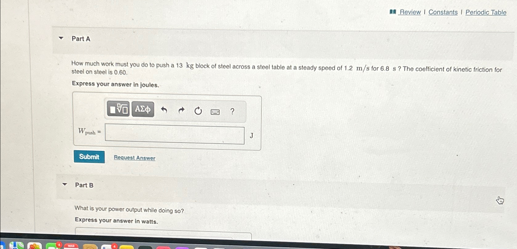 Solved Review I Constants I Periodic TablePart AHow much | Chegg.com