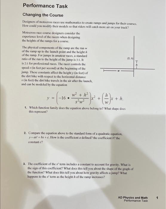 Solved The physical components of the ramp are the run w of | Chegg.com