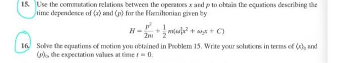 Solved 15. Use the commutation relations between the | Chegg.com