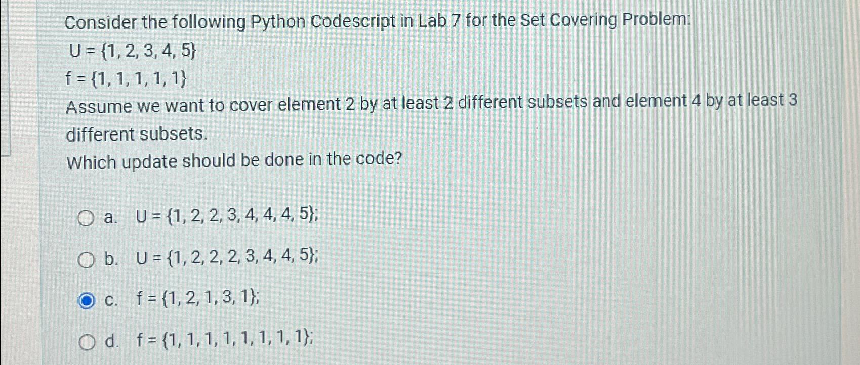 Solved Consider the following Python Codescript in Lab 7 | Chegg.com