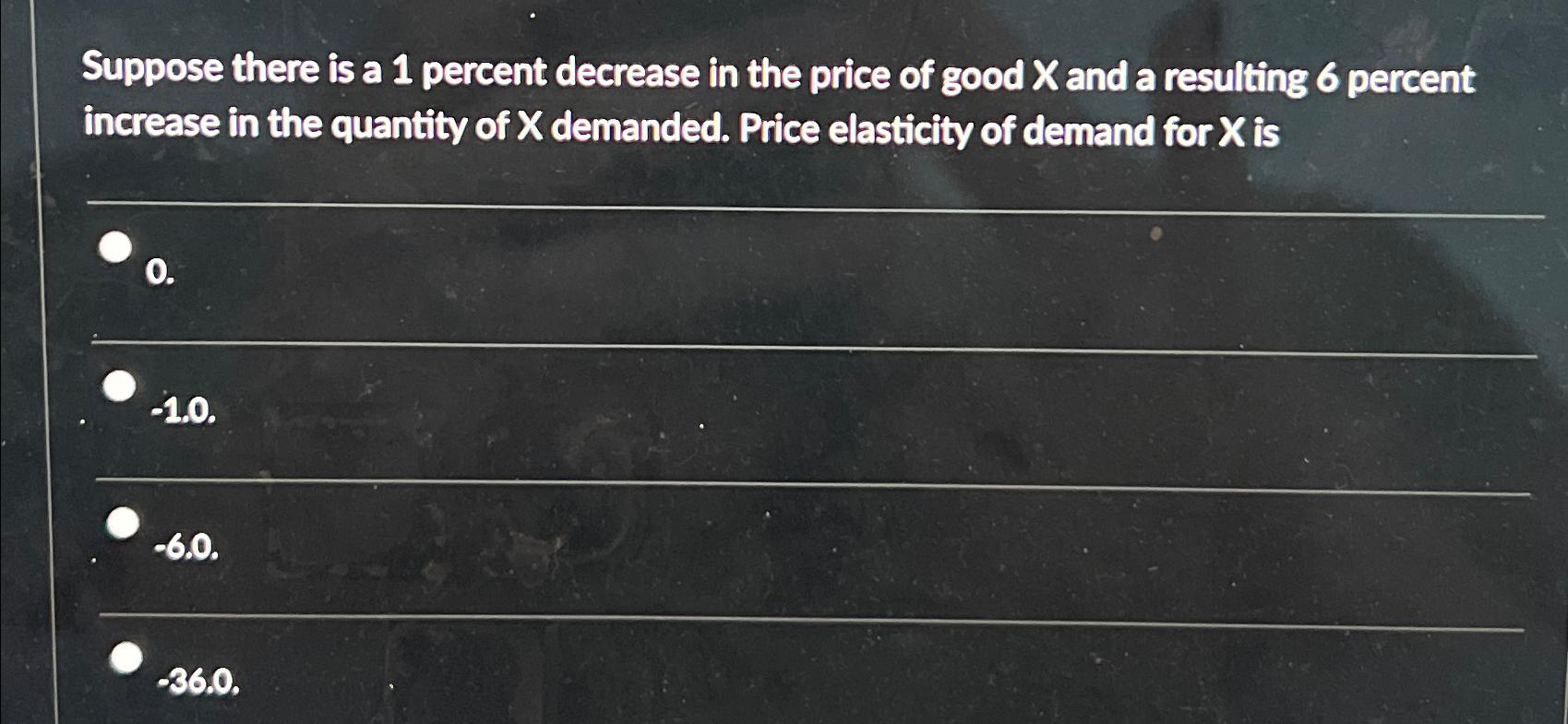 Solved Suppose there is a 1 ﻿percent decrease in the price | Chegg.com