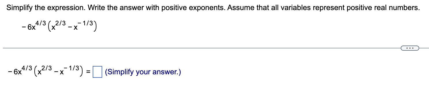 Solved Simplify the expression. Write the answer with | Chegg.com