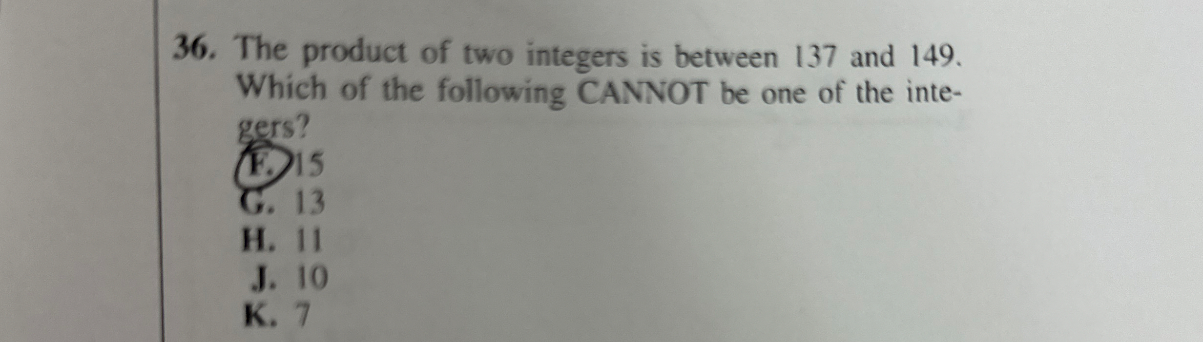 The product of two integers is between 137 ﻿and 149 . | Chegg.com