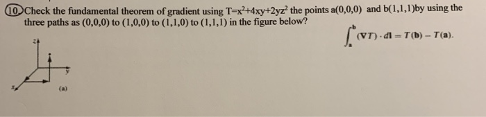Solved 10 Check the fundamental theorem of gradient using | Chegg.com