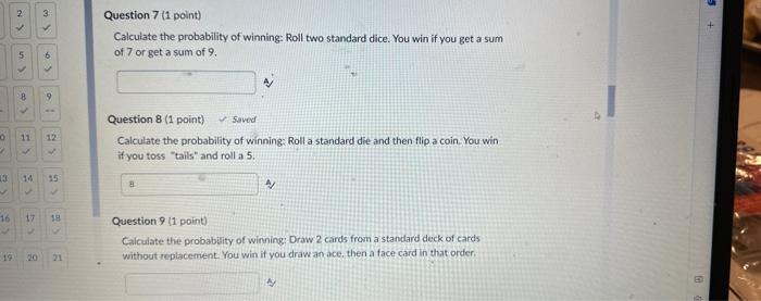 Solved Calculate the probability of winning: Roll two | Chegg.com